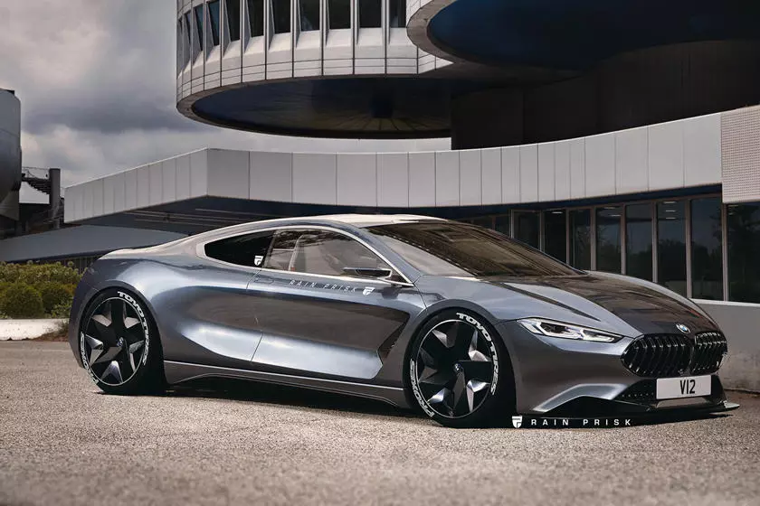 BMW 8 સિરીઝની મિડ-એન્જિન ફેરારી ફાઇટર તરીકે પુનઃકલ્પના કરવામાં આવી 81368_3