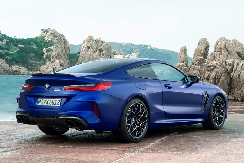 2020 BMW M8 Coupe Rear Angle View