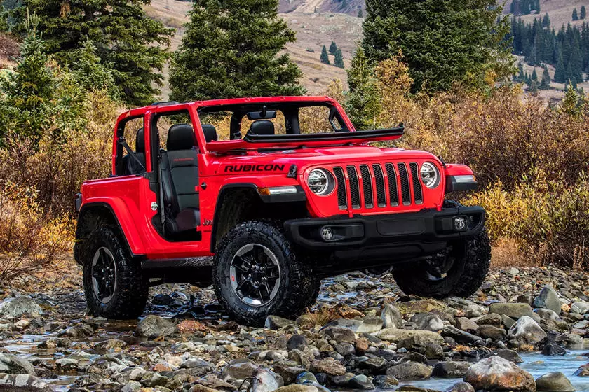 ទិដ្ឋភាពខាងមុខ Jeep Wrangler ឆ្នាំ 2018-2020