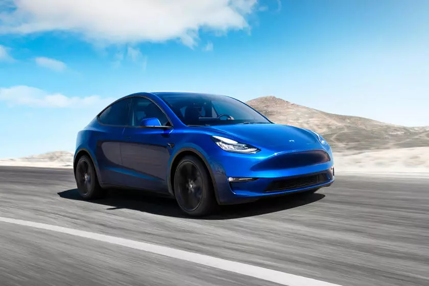 2021 Tesla Model Y Pem Hauv Ntej Saib