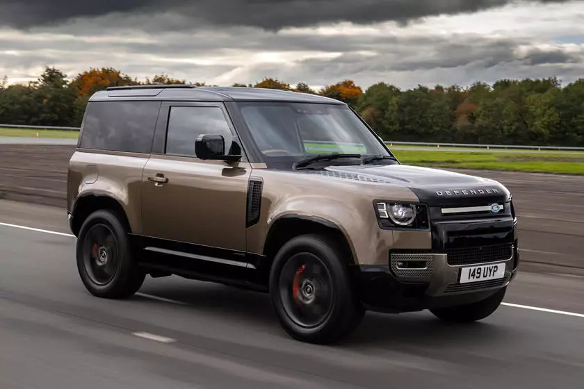 2020-2021 Land Rover Defender Front View Driving