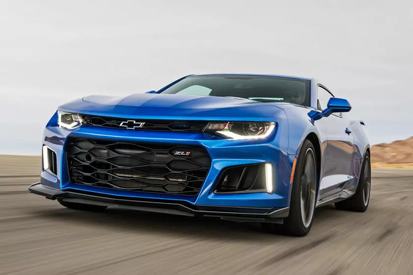2017-2020 Chevrolet Camaro ZL1 Coupe Front View Driving