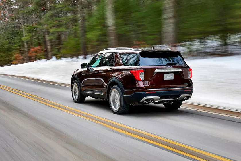 2020-2021 Ford Explorer Driving Back View