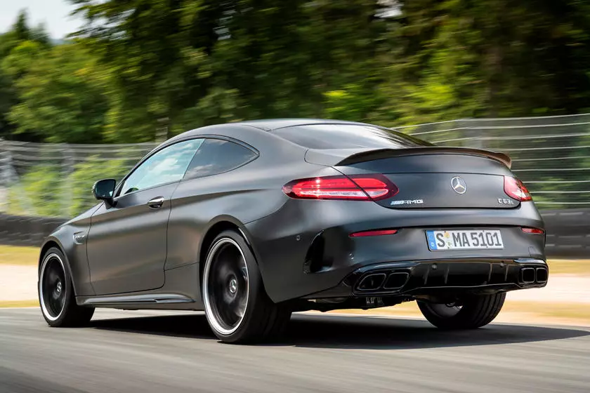 2019-2020 Mercedes-AMG C63 Coupe Rear View Driving