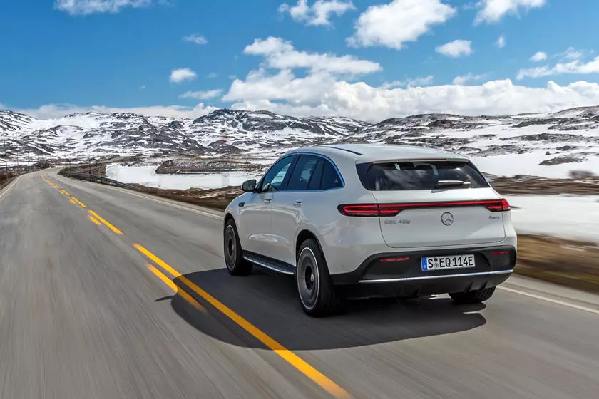 2020 Mercedes-Benz EQC පසුපස දසුන් රිය පැදවීම