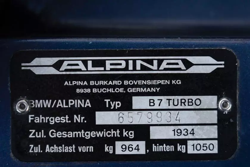 Xi ħadd Jeħtieġ Ixtri Dan BMW Alpina B7 S Turbo 1982 9461_11