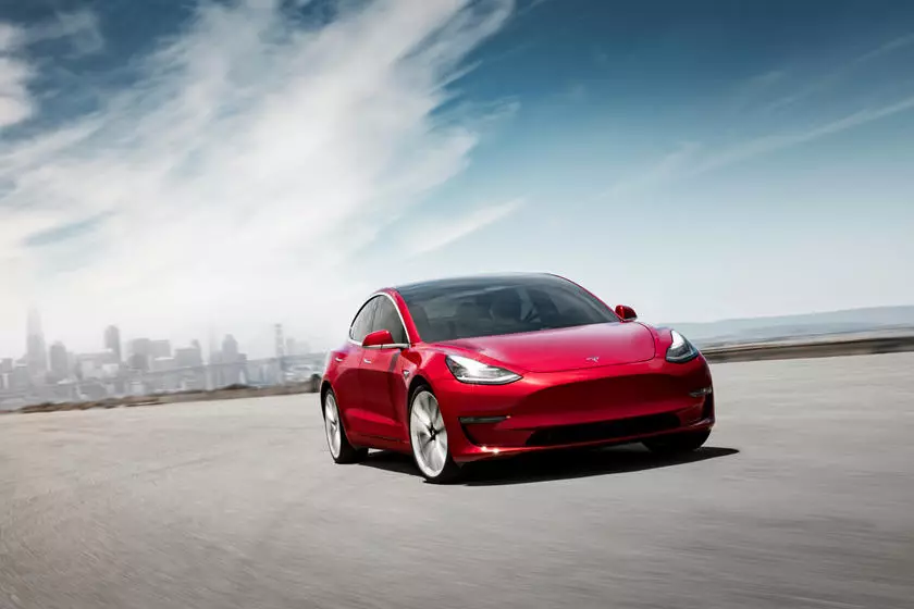 2017-2019 Tesla Model 3 Front View Driving