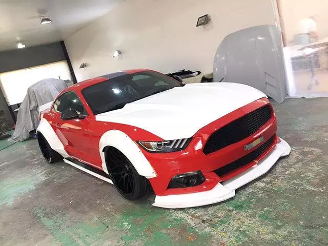 Liberty Walk Working On Ford Mustang Widebody Kit 97699_1